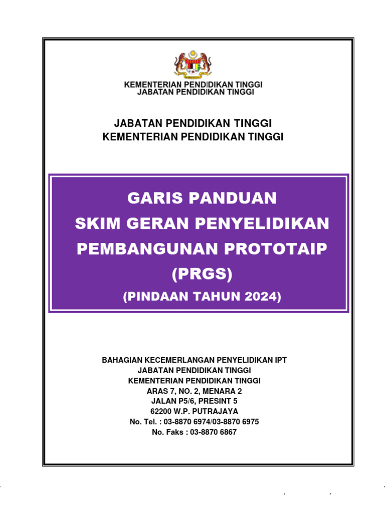 GARIS PANDUAN PRGS (PINDAAN TAHUN 2024) | PDF GARIS PANDUAN PRGS (PINDAAN TAHUN 2024) | PDF
