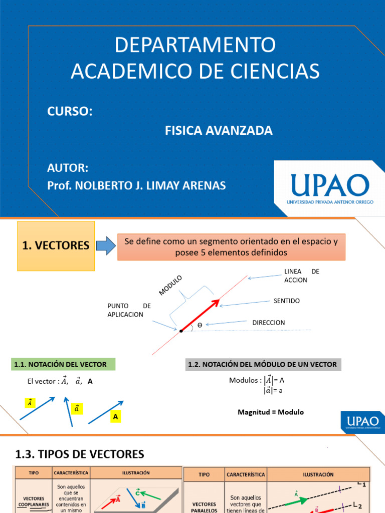 Sesion 2 - Vectores y Operaciones Con Vectores-2024 | PDF | Vector Euclidiano | Sistema de ...