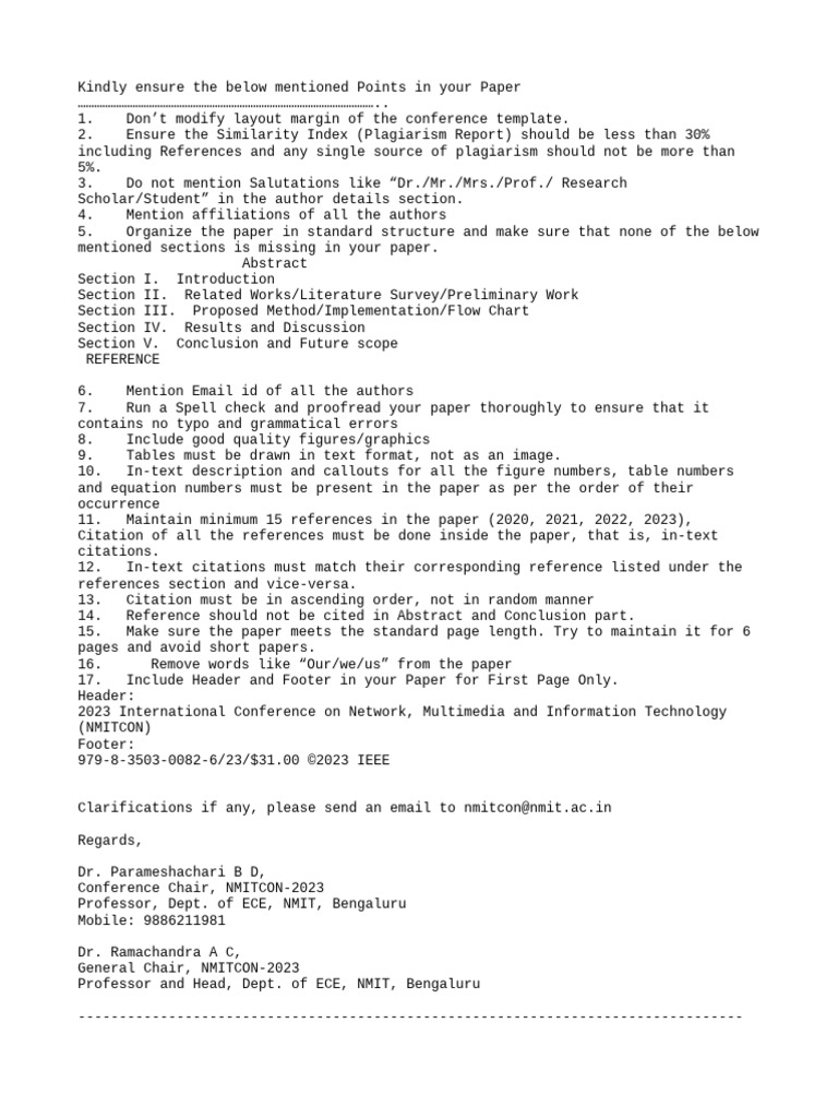 Guidelines for Conference Paper Submission | PDF | Art
