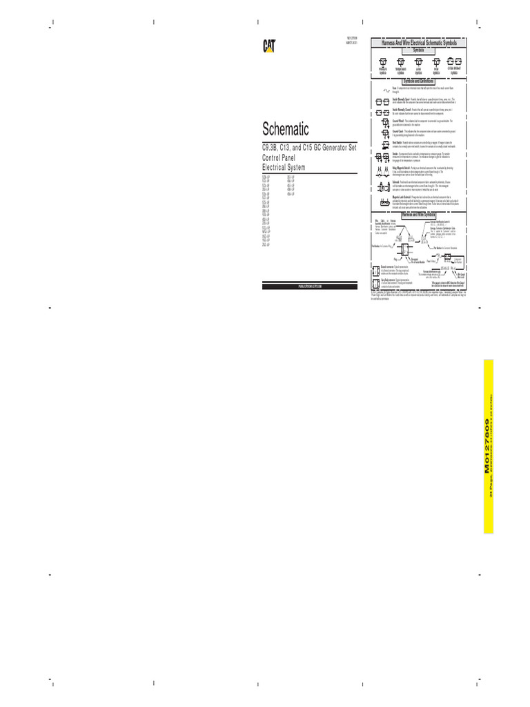 C9.3B, C13, and C15 GC Generator Set Electrical System Control Panel ...
