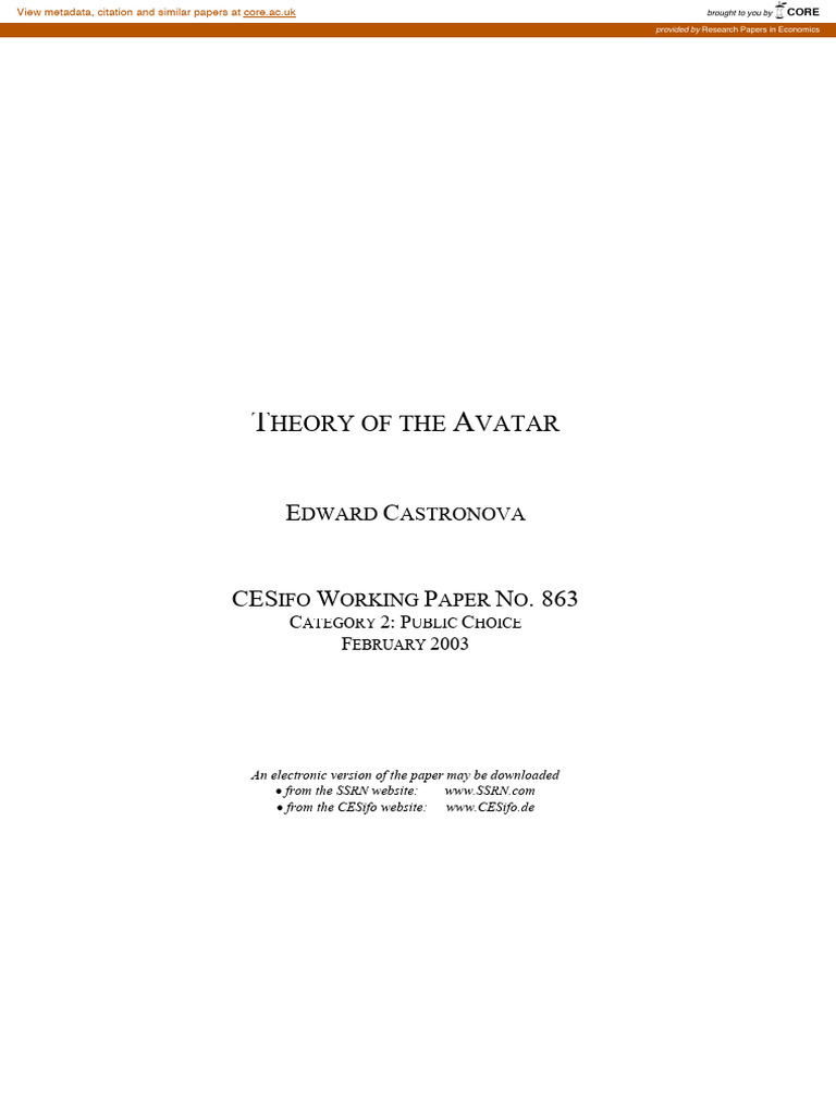Avatar | PDF | Labour Economics | Virtual World