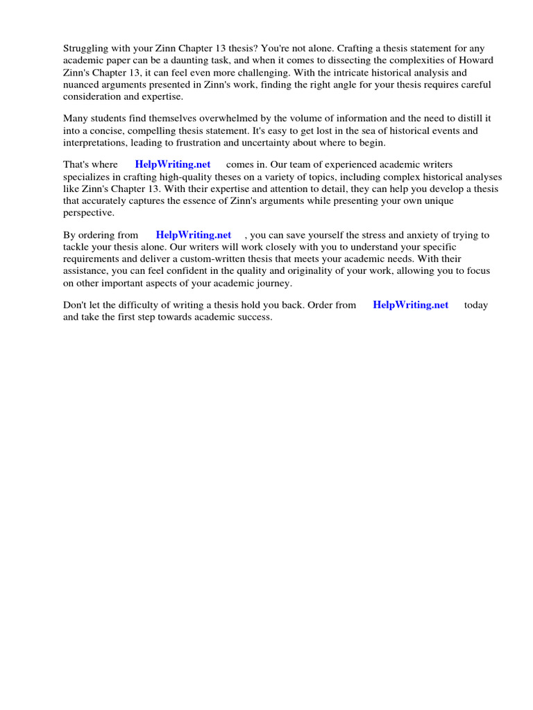 Zinn Chapter 13 Thesis | PDF | Science | Native Americans In The United ... Zinn Chapter 13 Thesis | PDF | Science | Native Americans In The United ...