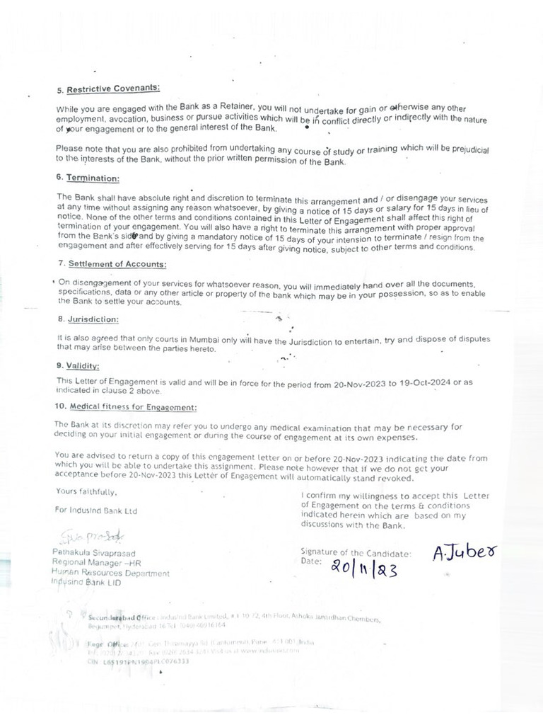 Juber Letter | PDF