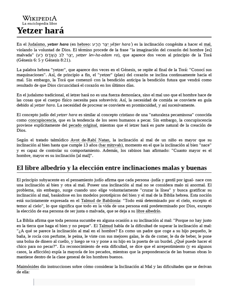 Yetzer Hará | PDF