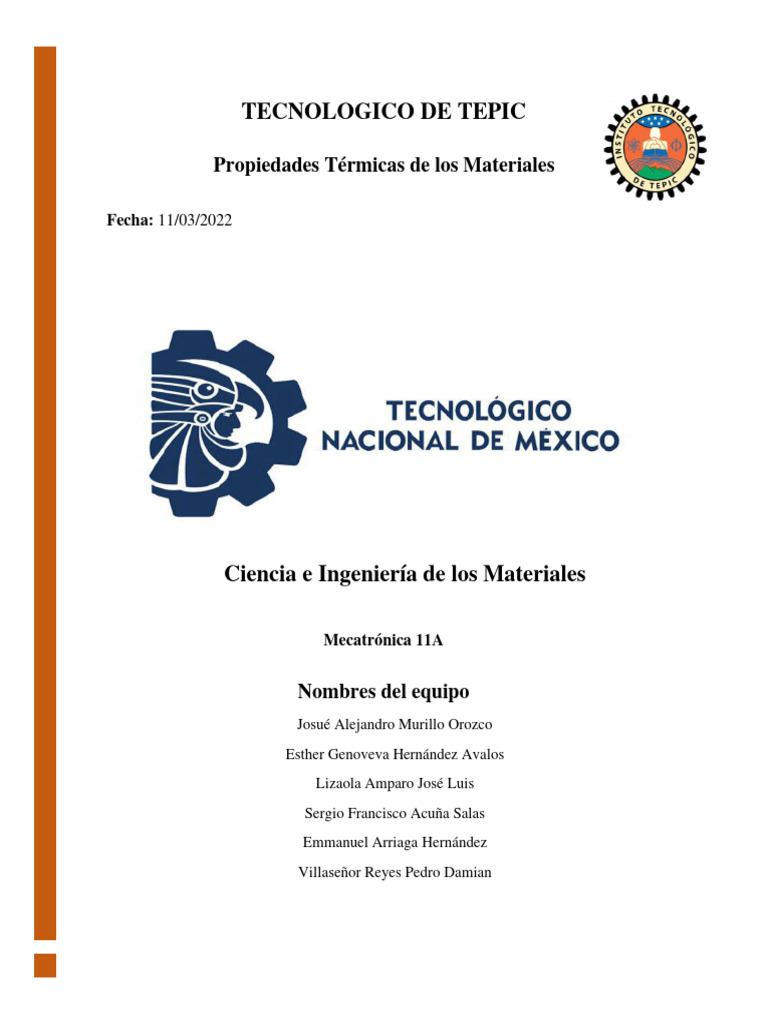 Propiedades Térmicas de Los Materiales | Descargar gratis PDF ...