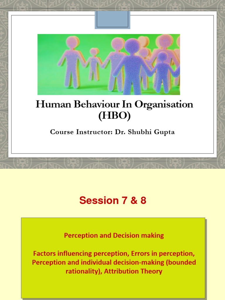 Session 7 8 - Perception and Individual Decision - Making | PDF ... Session 7 8 - Perception and Individual Decision - Making | PDF ...