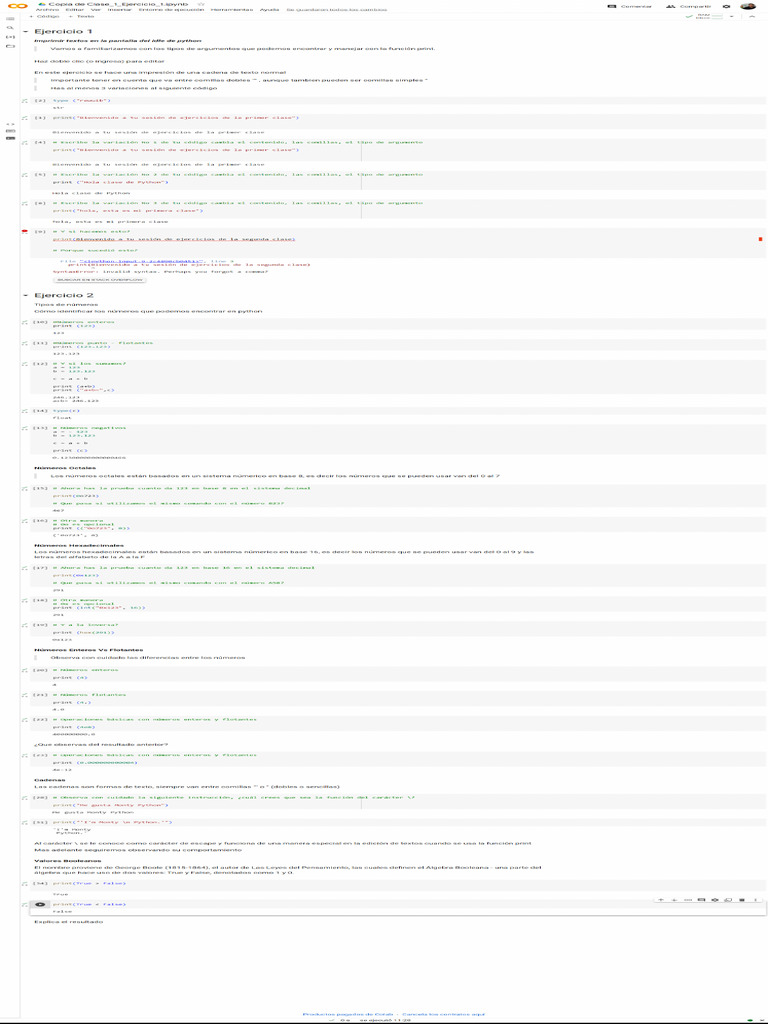 Ejercicio - 1 Ipynb Colaboratory | PDF