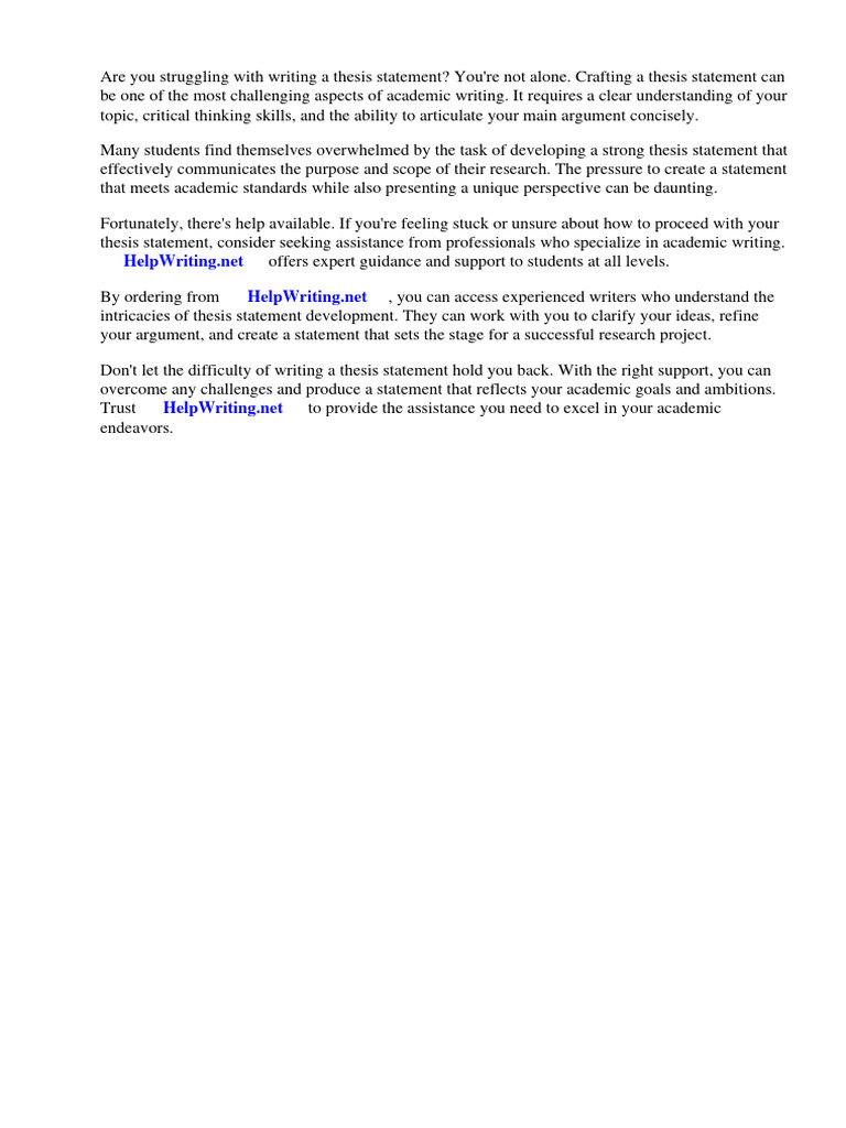 Writing Thesis Statements Practice | PDF