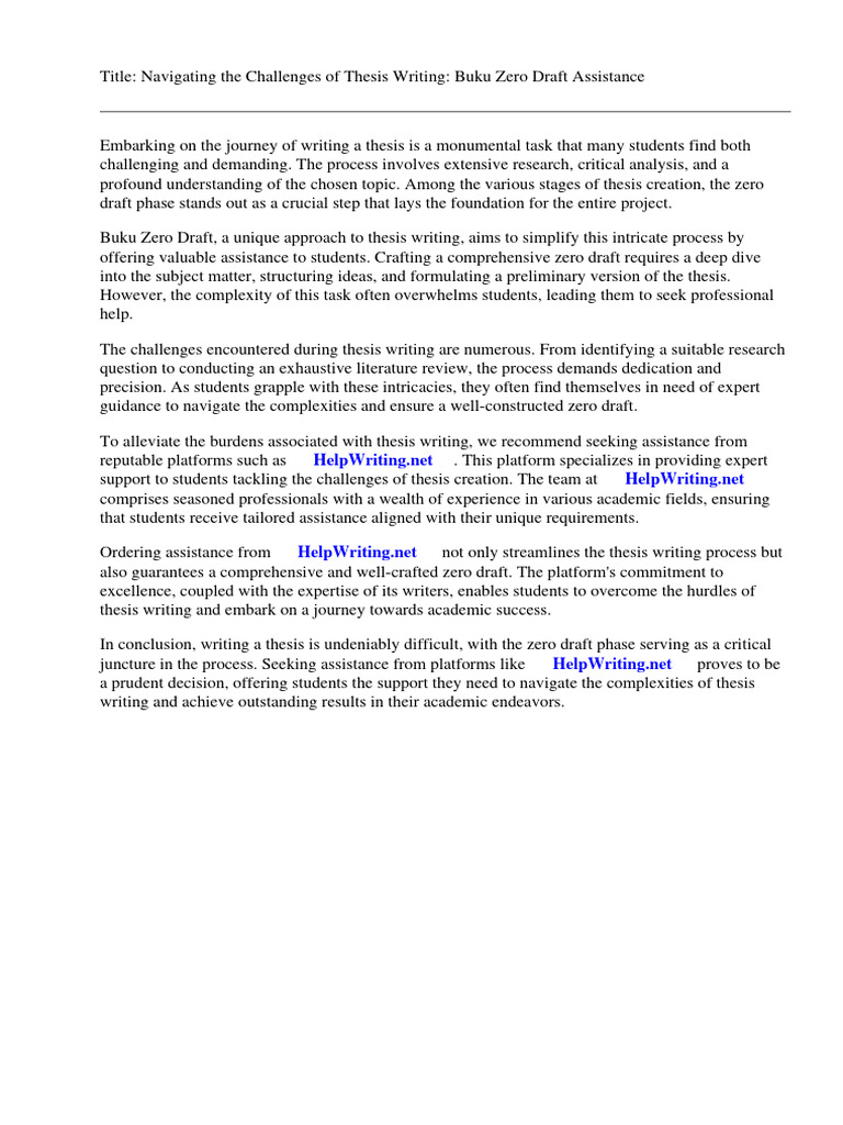 Thesis Writing Support for Students | PDF | Career & Growth