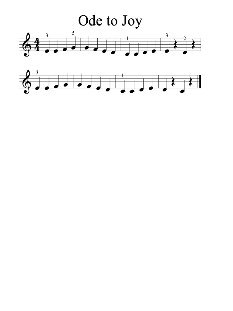 Partitura Ode To Joy Sheet Music | PDF