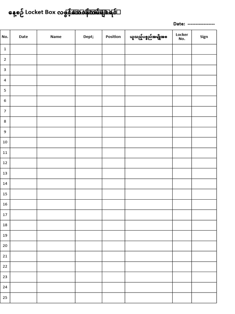 Locker List For Security | PDF