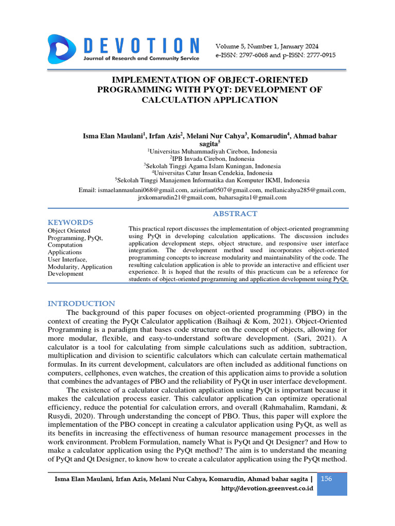 Implementation of Object-Oriented Programming With | PDF