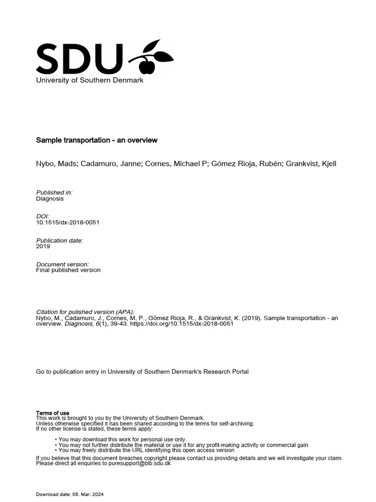 Sample Transportation An Overview | PDF