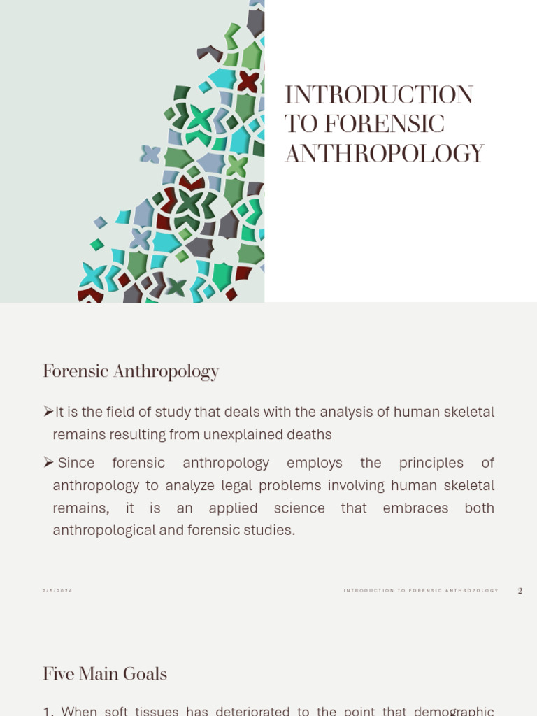 Chapter 1. Introduction To Forensic Anthropology 2024 | PDF | Forensic ...