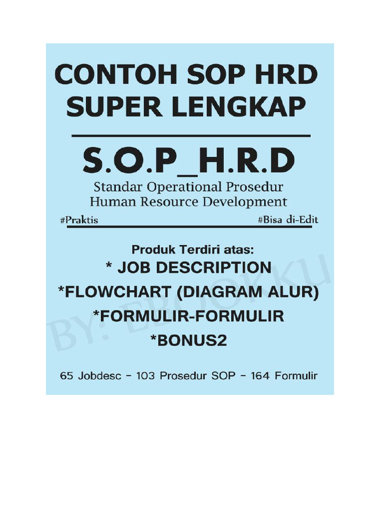 Sop HRD Lengkap Dengan Flowchart Dan Formulir | PDF | Karier ...