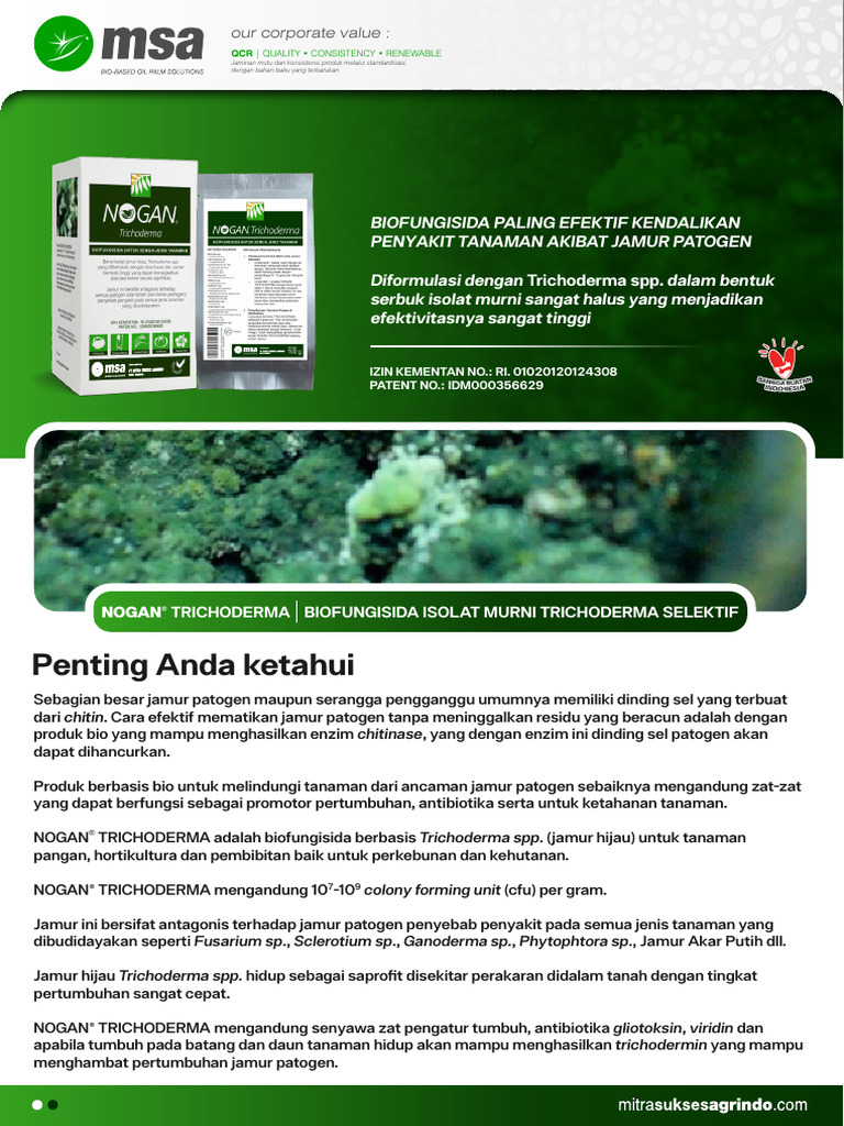 Brosur Nogan Trichoderma - Edisi 2022 | PDF