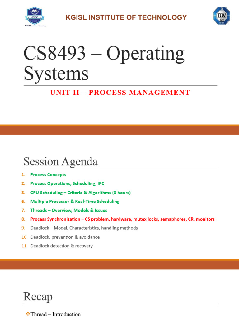 LM15 - Process Sync, Critical Section | PDF