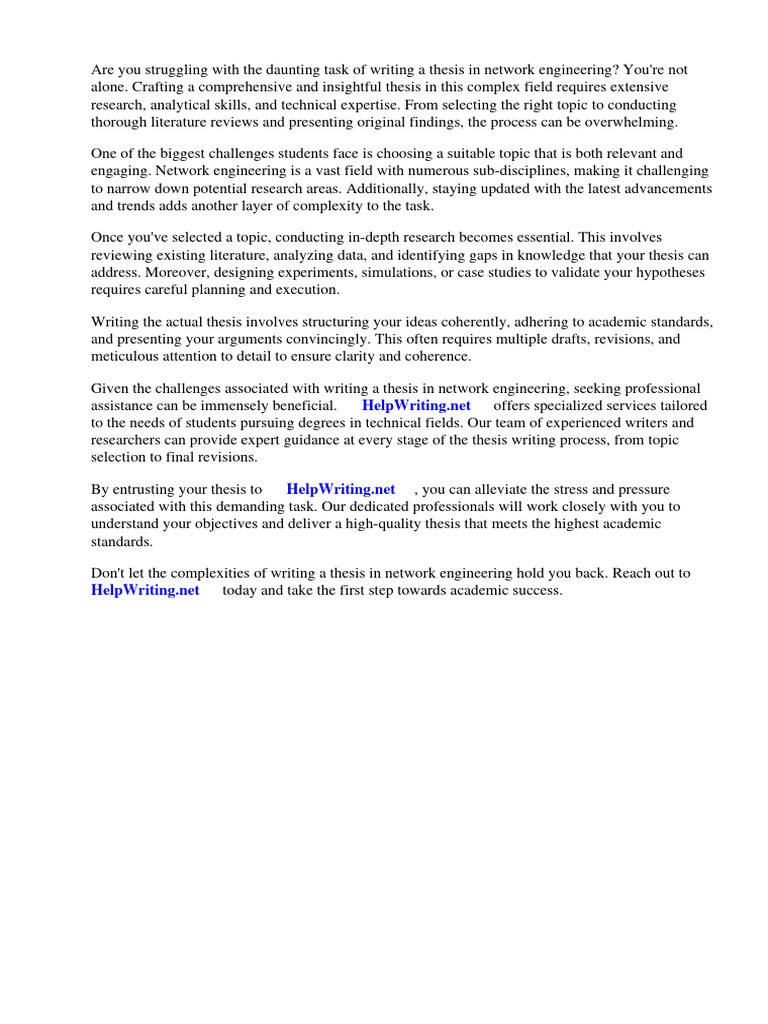 Network Engineering Thesis Topics | PDF