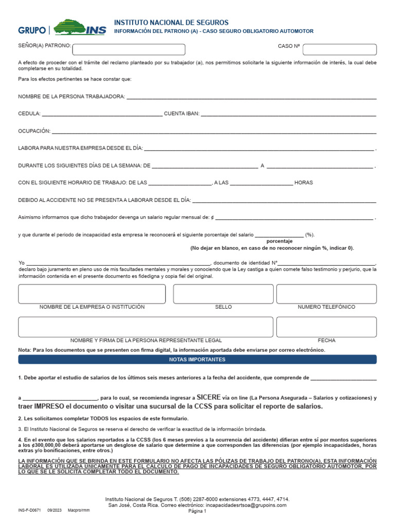 D0671 Informacion Del Patrono Caso SOA Edit | PDF | Salario