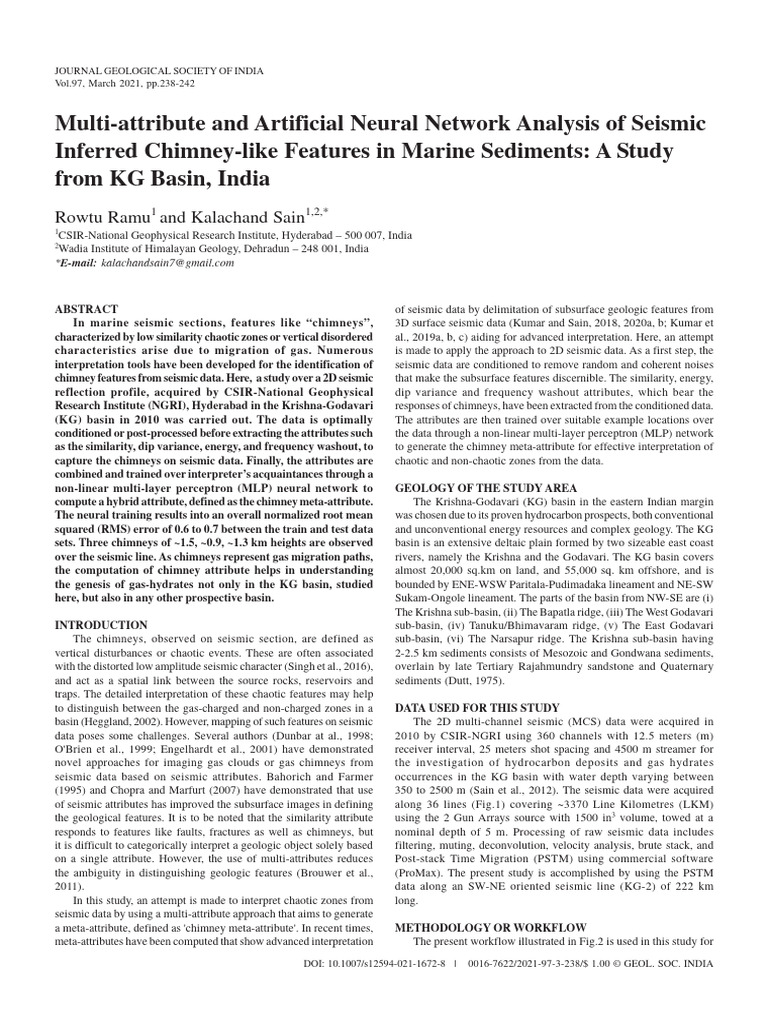 Multi-Attribute and Artificial Neural Network Analysis of Seismic | PDF