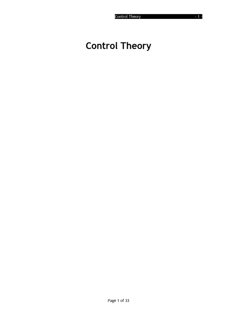 3 Control Theory | PDF | Science & Mathematics | Computers