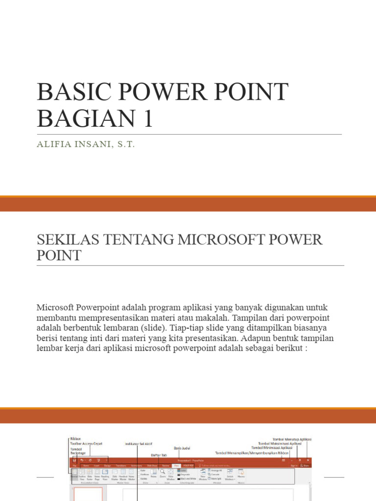 Basic Power Point Bagian 1 | PDF