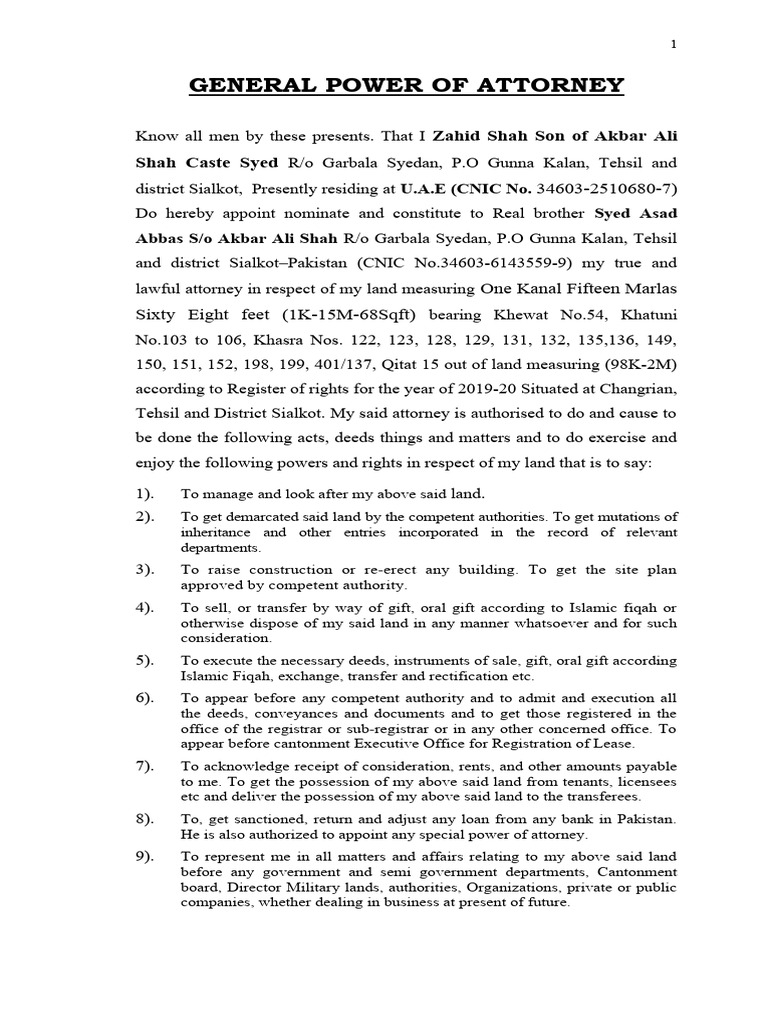 GPOA Zahid Shah | PDF