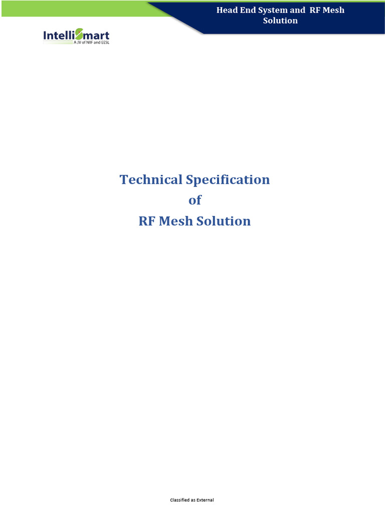 Technical Specs Wirepas RF Solution | PDF