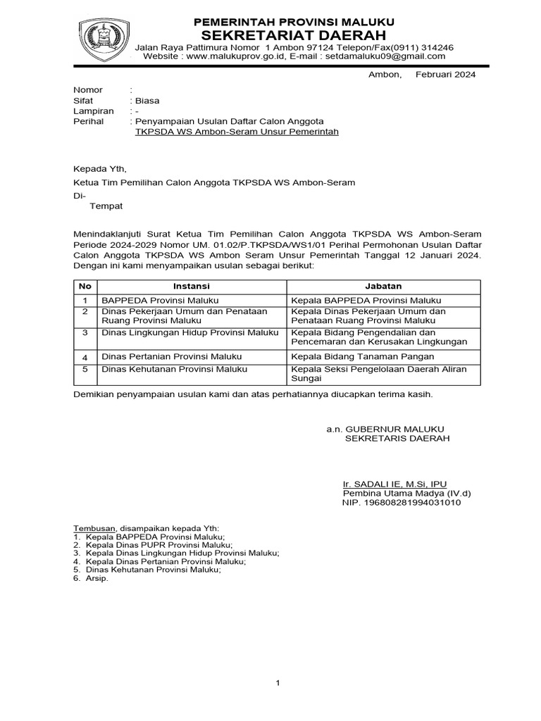 Permohonan Usulan | PDF