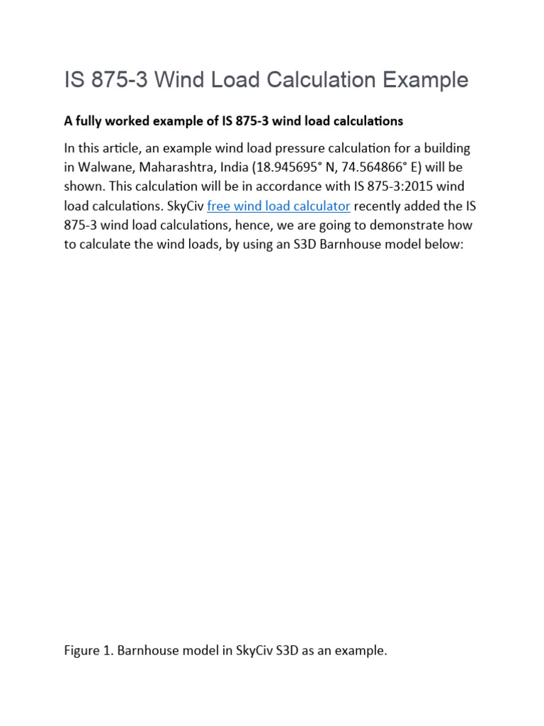 IS 875-3 Wind Load Calculation Guide | PDF | Wound | Pressure