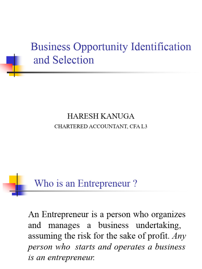 Identifying Business Opportunities Guide | PDF | Entrepreneurship ...
