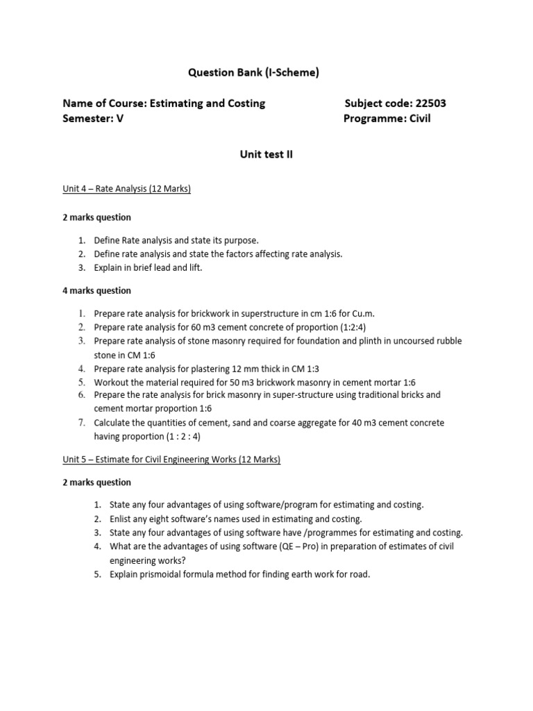 EAC-2 - Ut2-Question Bank | PDF