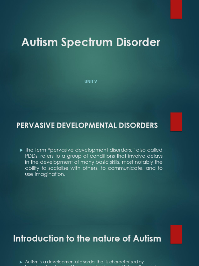Autism Spectrum Disorder | PDF
