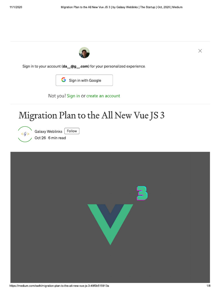 Migration Plan To The All New Vue JS 3 ... Nks - The Startup - Oct, 2020 - Medium | PDF