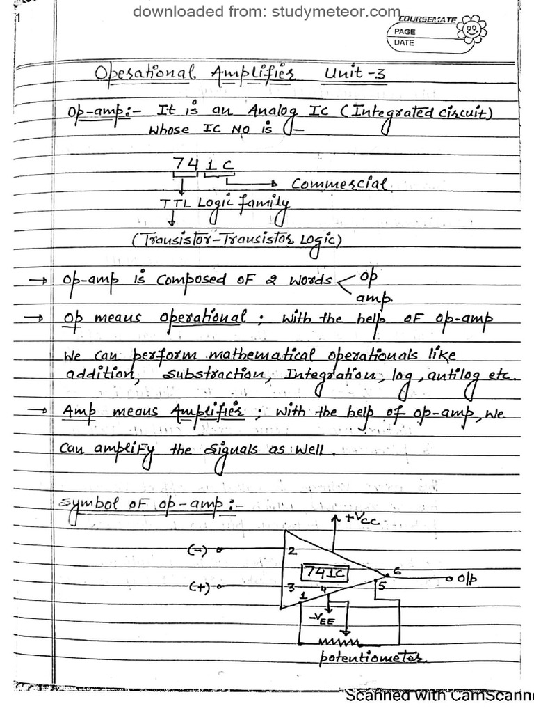 Unit 3 Op Amp F1 Pdf