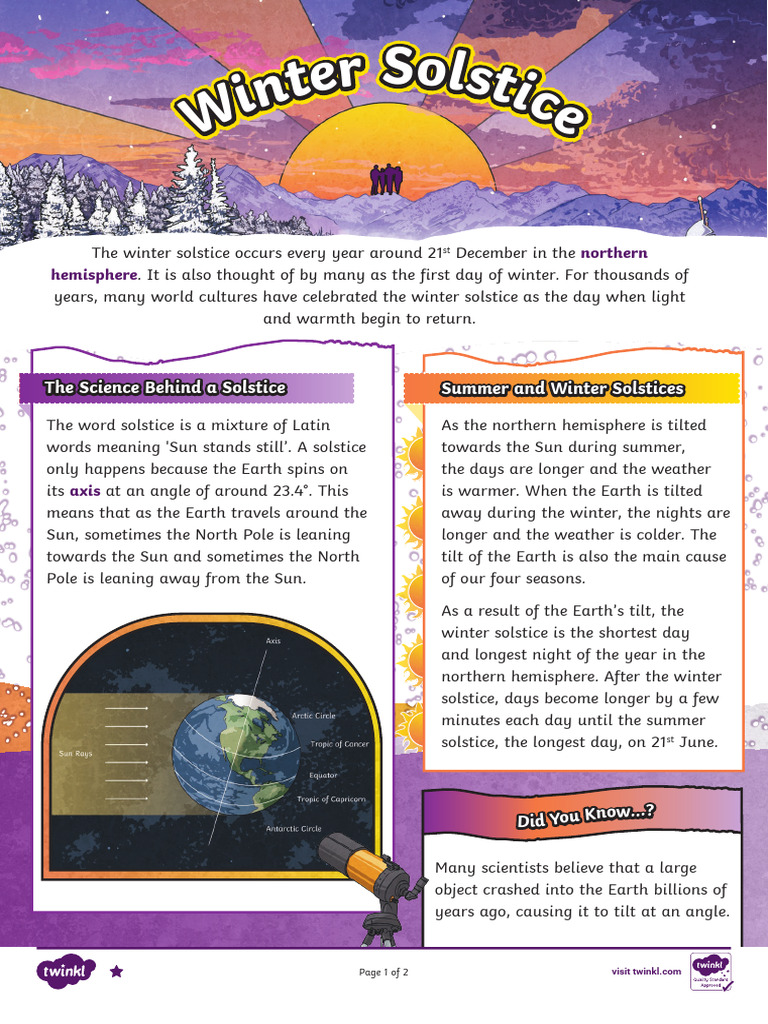 Understanding the Winter Solstice | PDF | Astronomy | December Observances