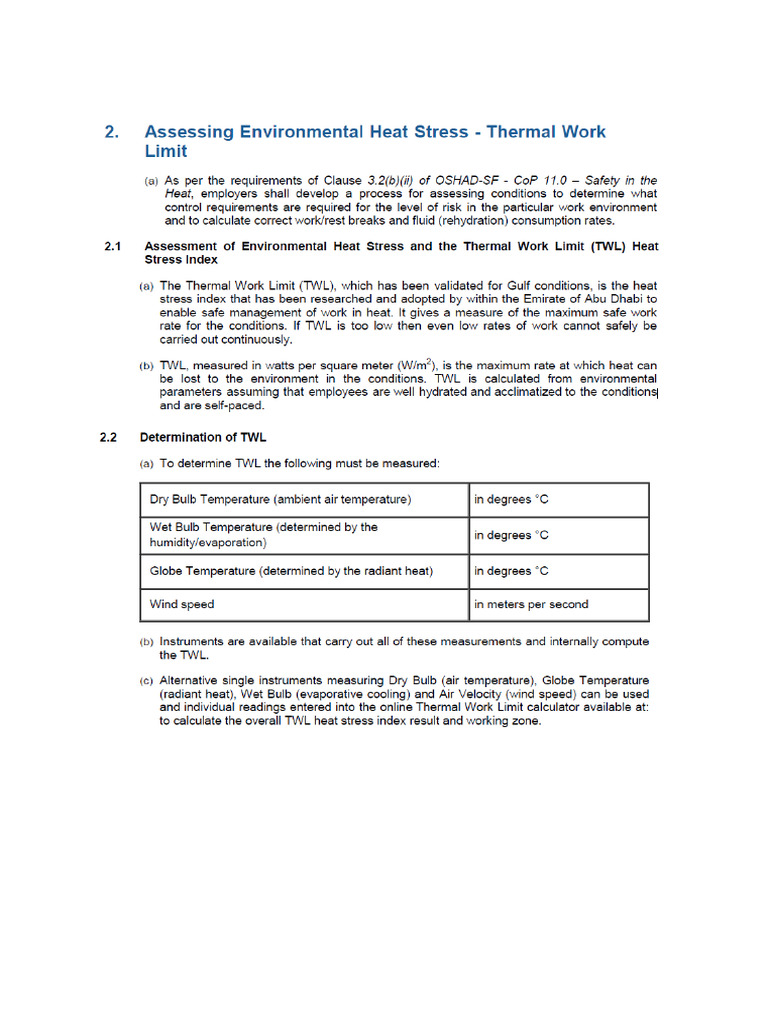 TWL | PDF | Hyperthermia | Water