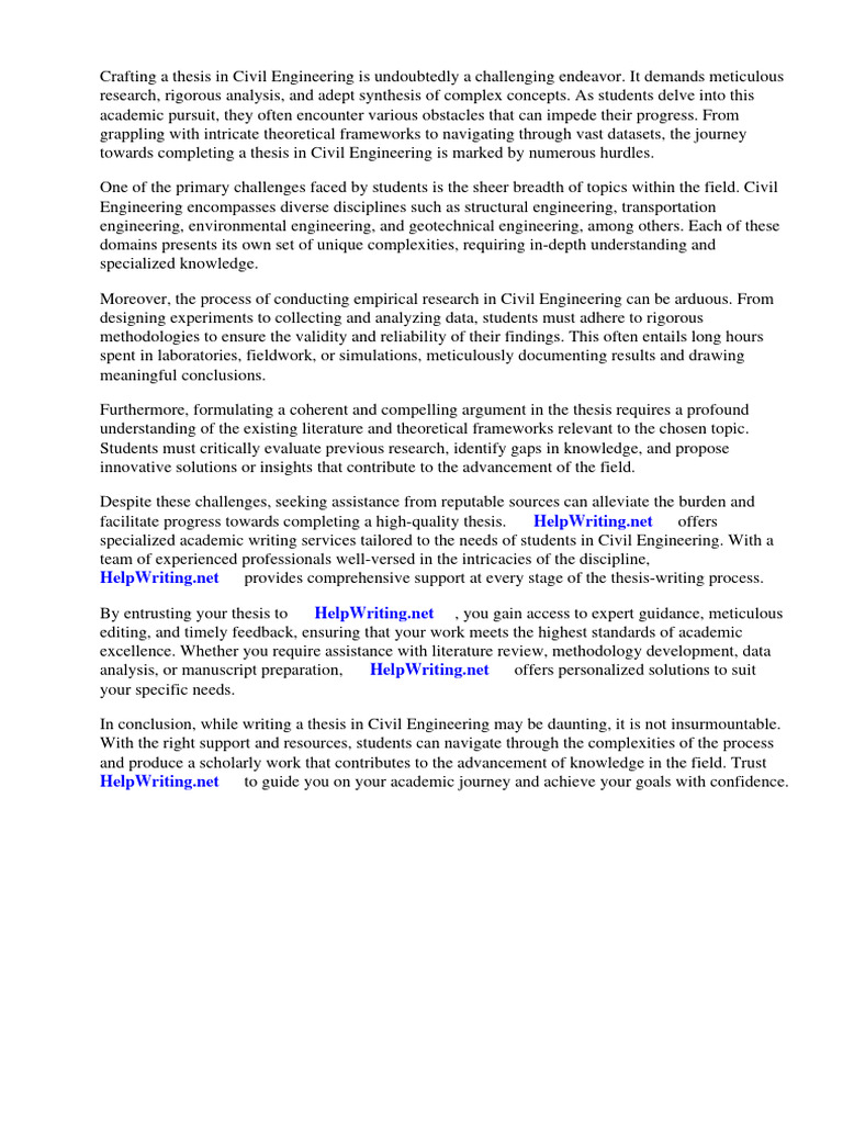 Thesis Civil Engineering | PDF | Thesis | Engineering