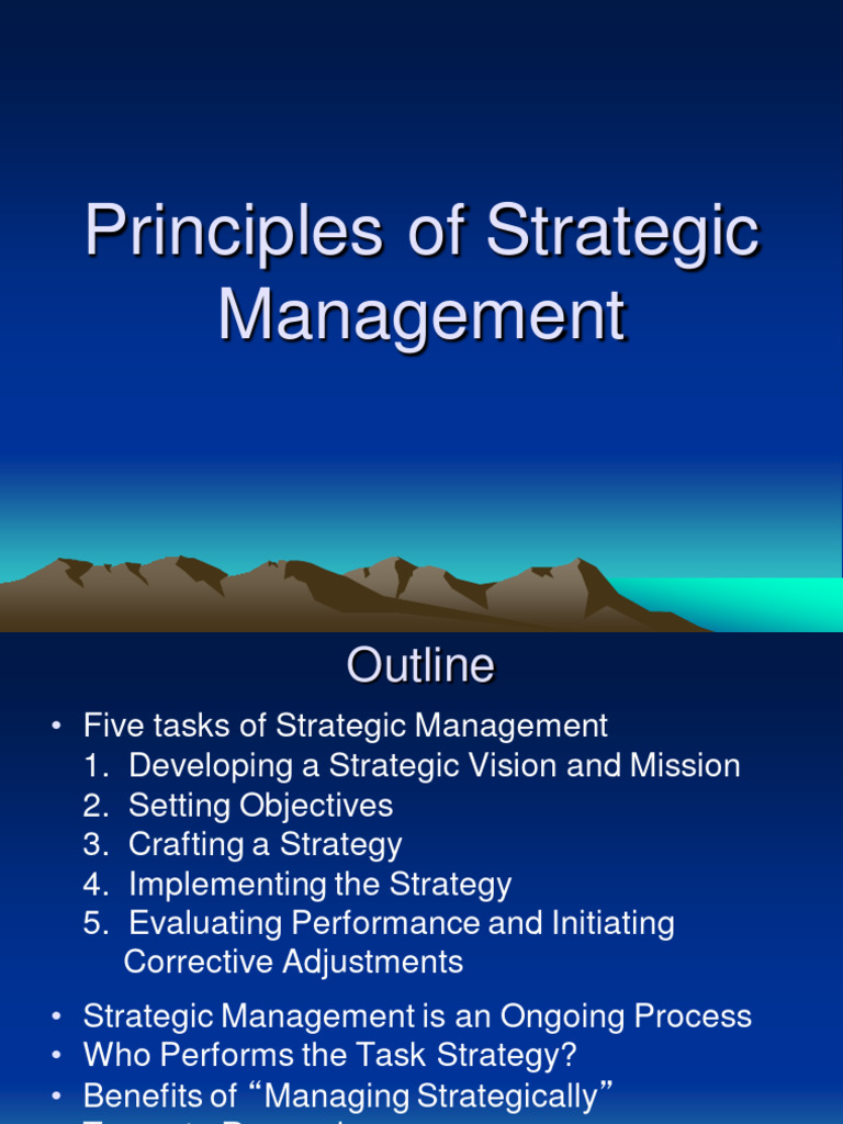Strategic Management Principles Explained | PDF | Strategic Management ...