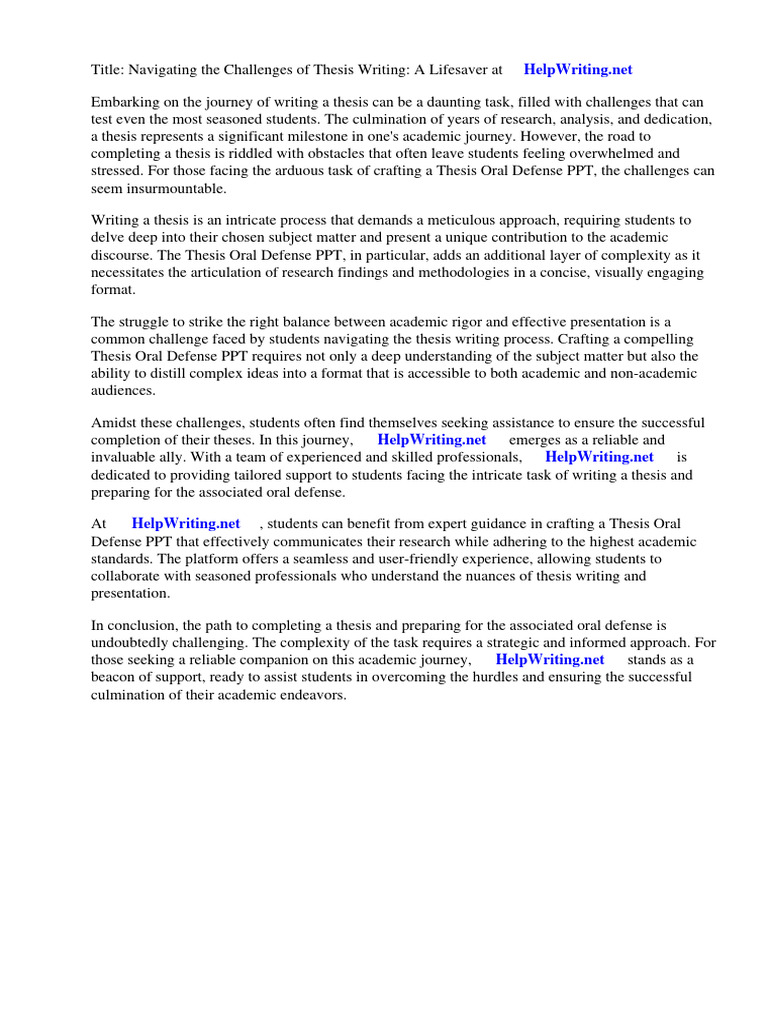 Thesis Oral Defense PPT Sample | PDF | Thesis | Doctor Of Philosophy