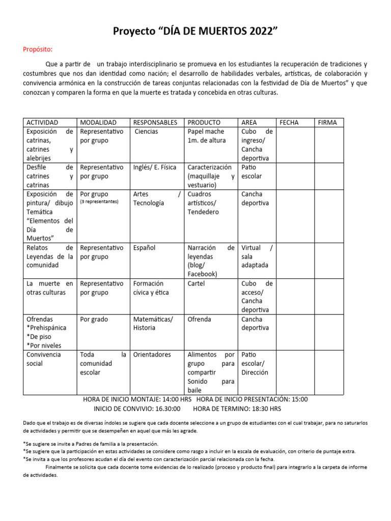 Proyecto Dia de Muertos | PDF | Estudios de idiomas extranjeros