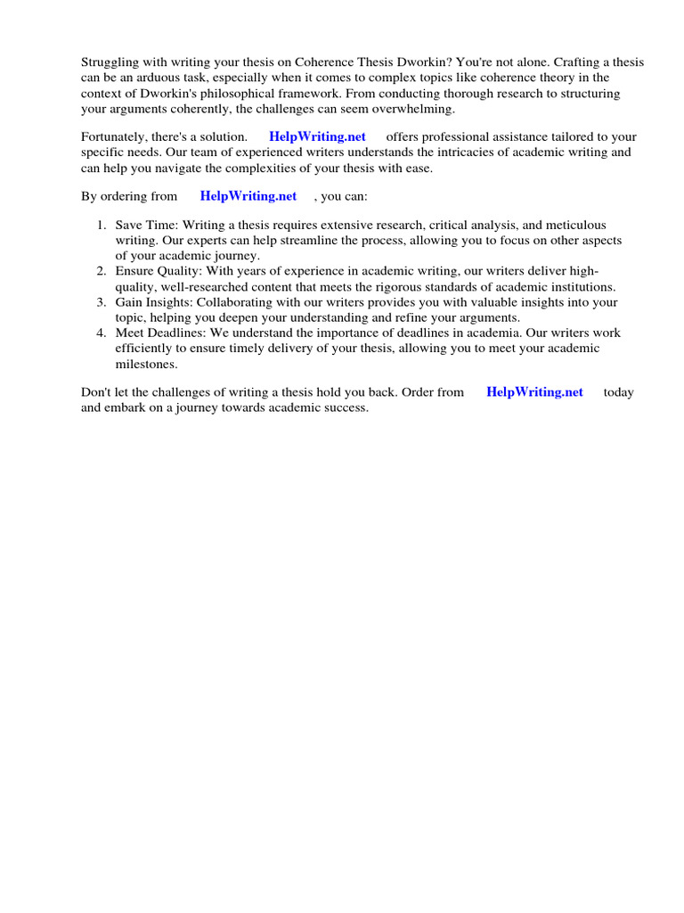 Coherence Thesis Dworkin | PDF
