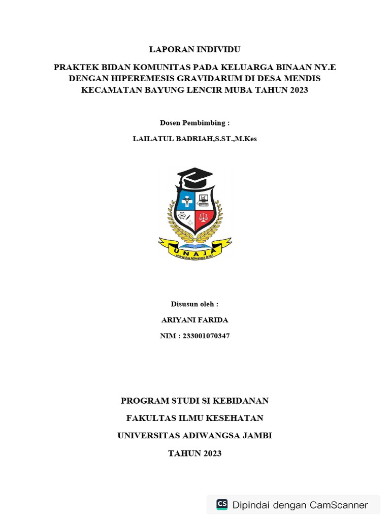 Laporan Individu Ariyani | PDF