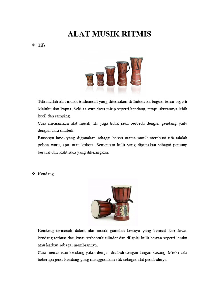 Alat Musik Ritmis | PDF | Puisi