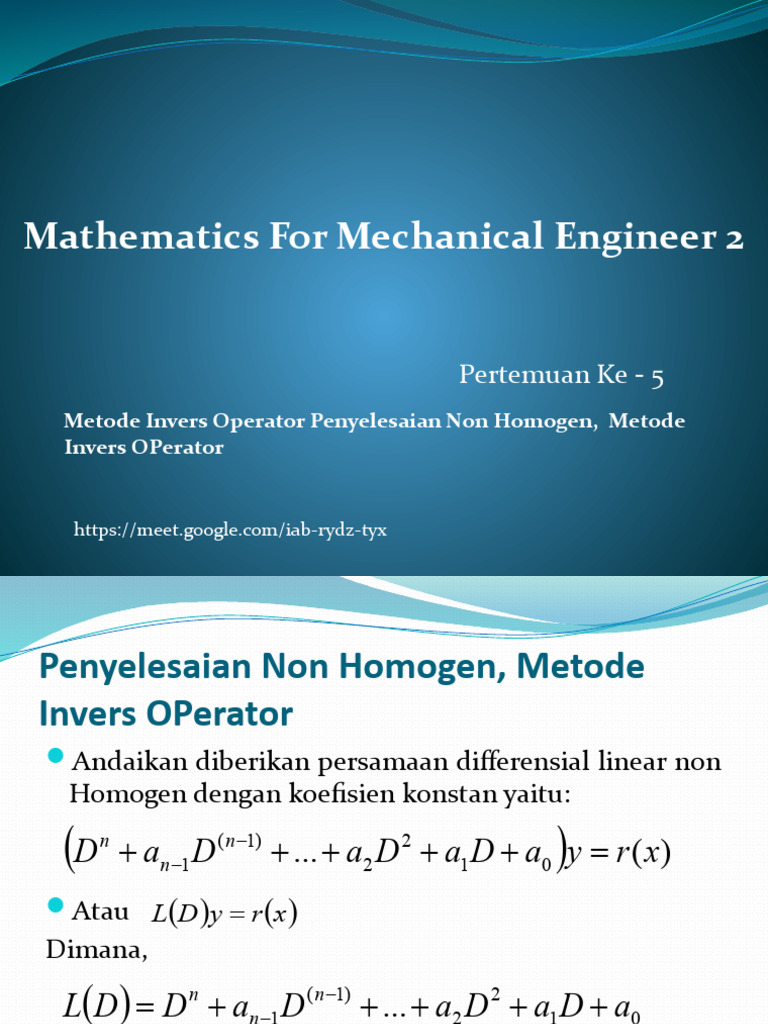 Metode Invers Operator | PDF
