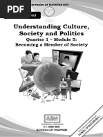 Understanding Culture, Society and Politics: Quarter 1 - Module 5 ...