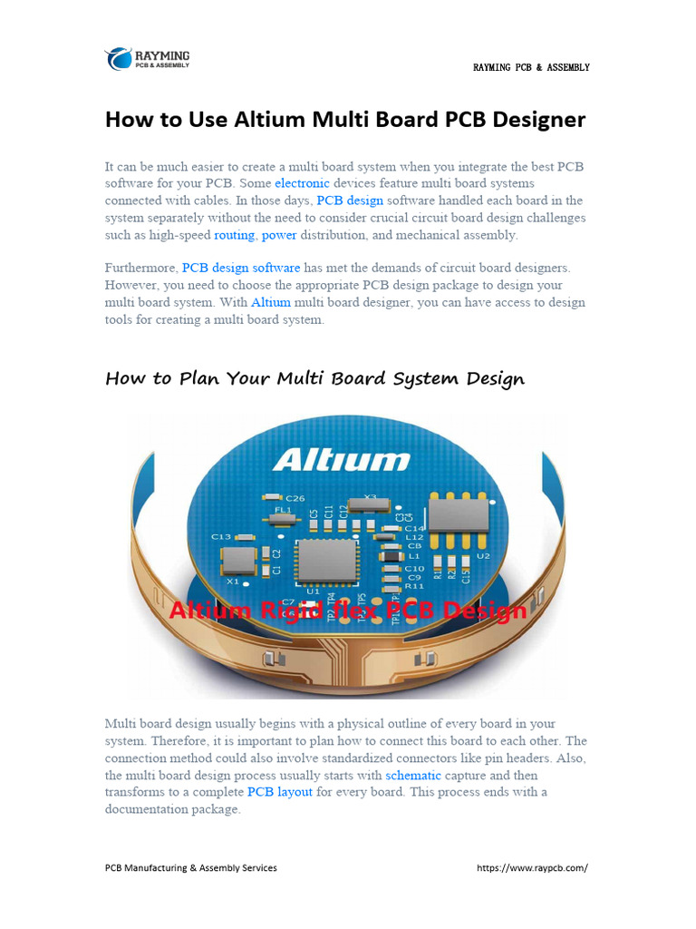 How To Use Altium Multi Board PCB Designer | Download Free PDF | Printed Circuit Board ...