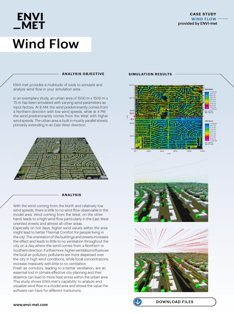 ENVI Met Case Study WindFlow | PDF