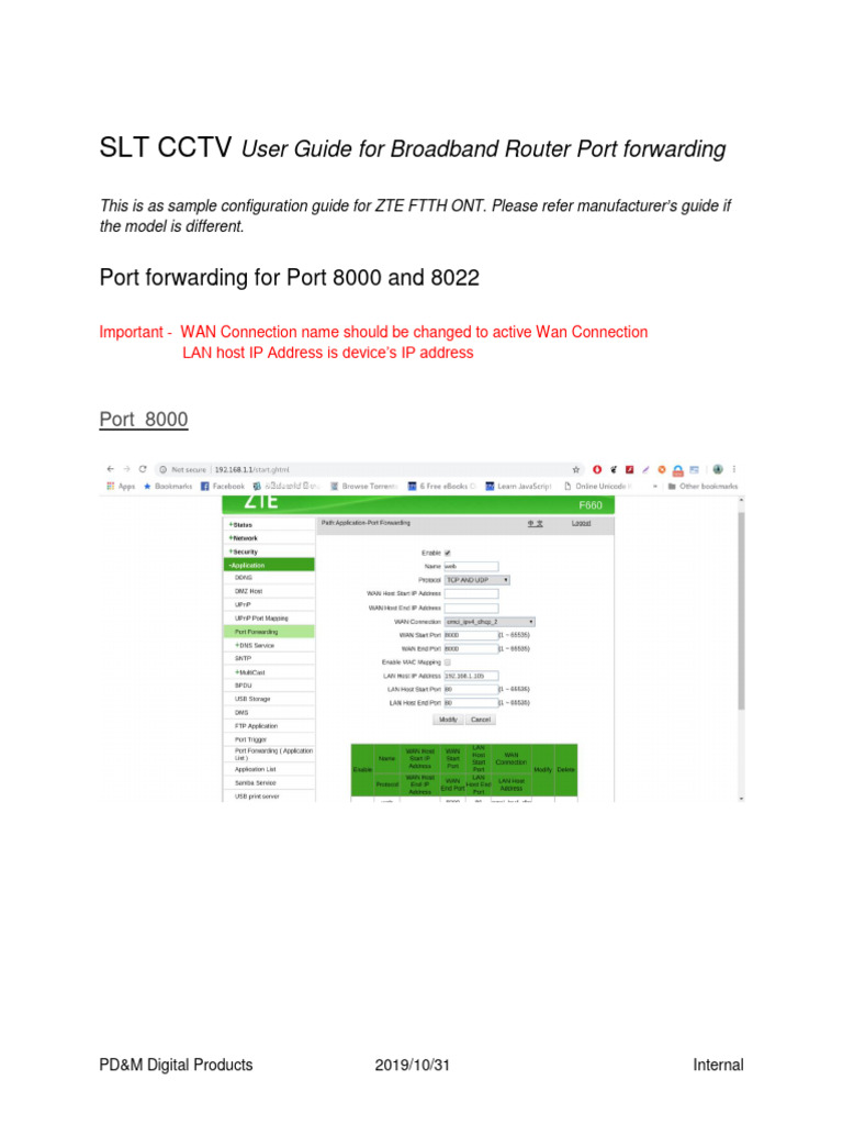 User Guide-Broadband Router Port Forwarding | PDF