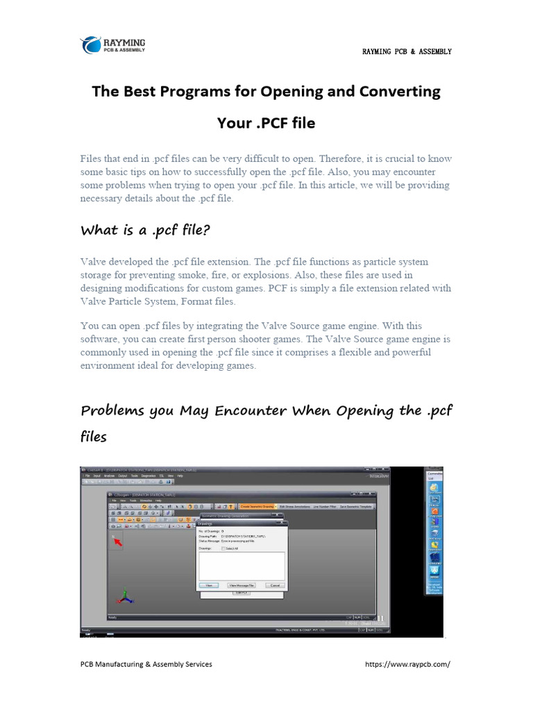 The Best Programs For Opening and Converting Your .PCF File | PDF ...
